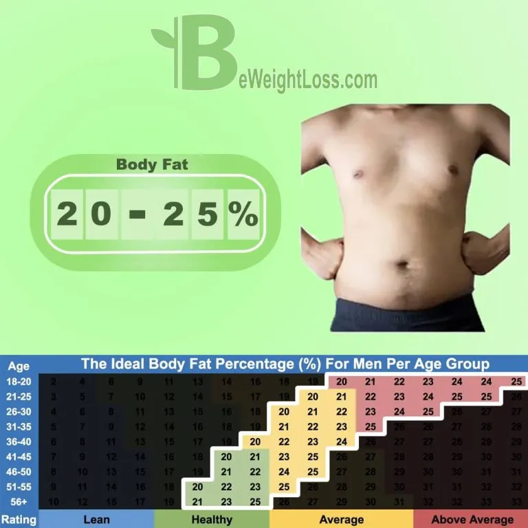 Body Fat Percentage Chart For Women And Men Examples