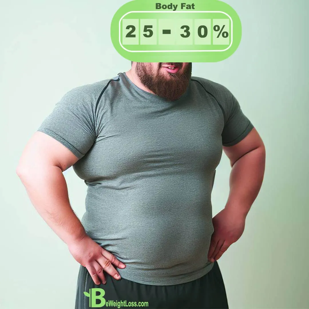 25 To 30 Percent Body Fat For Men